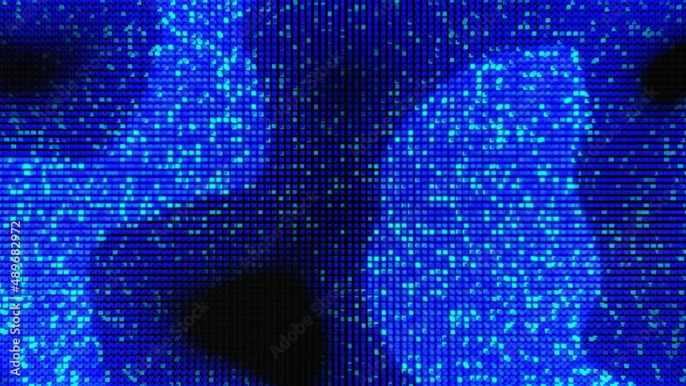 Waves runs across pixels. 3d abstract looped background modern ...