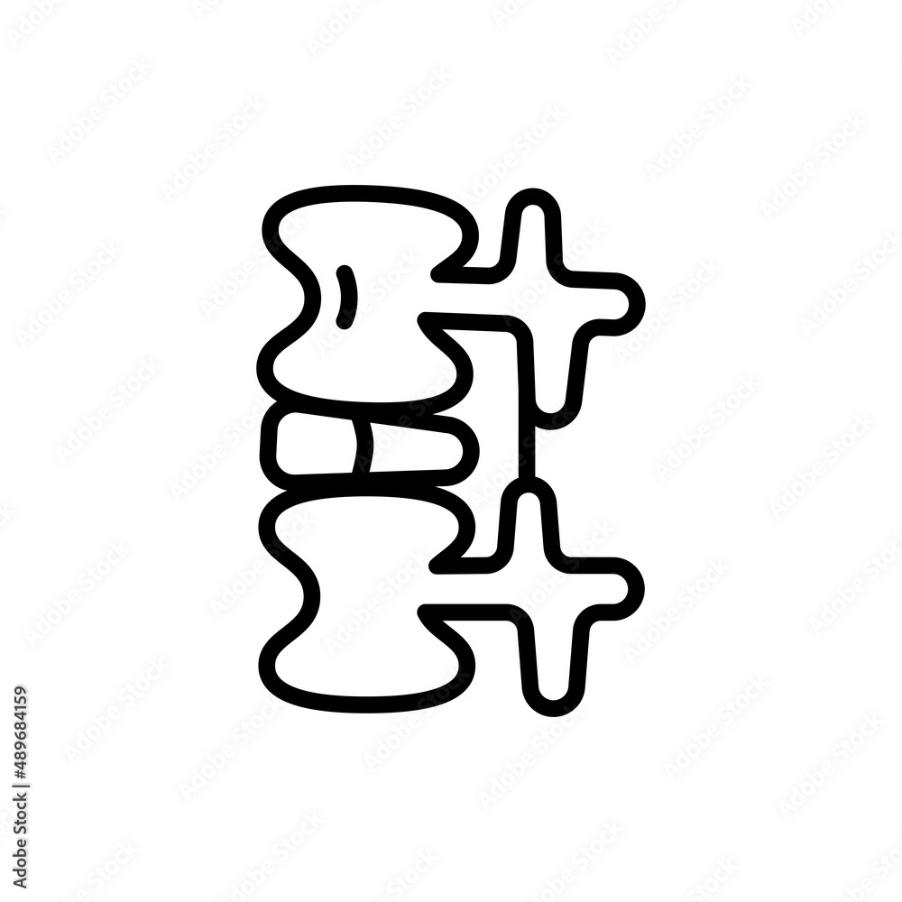 Radiculopathy radicular syndrome line icon. Isolated vector element ...