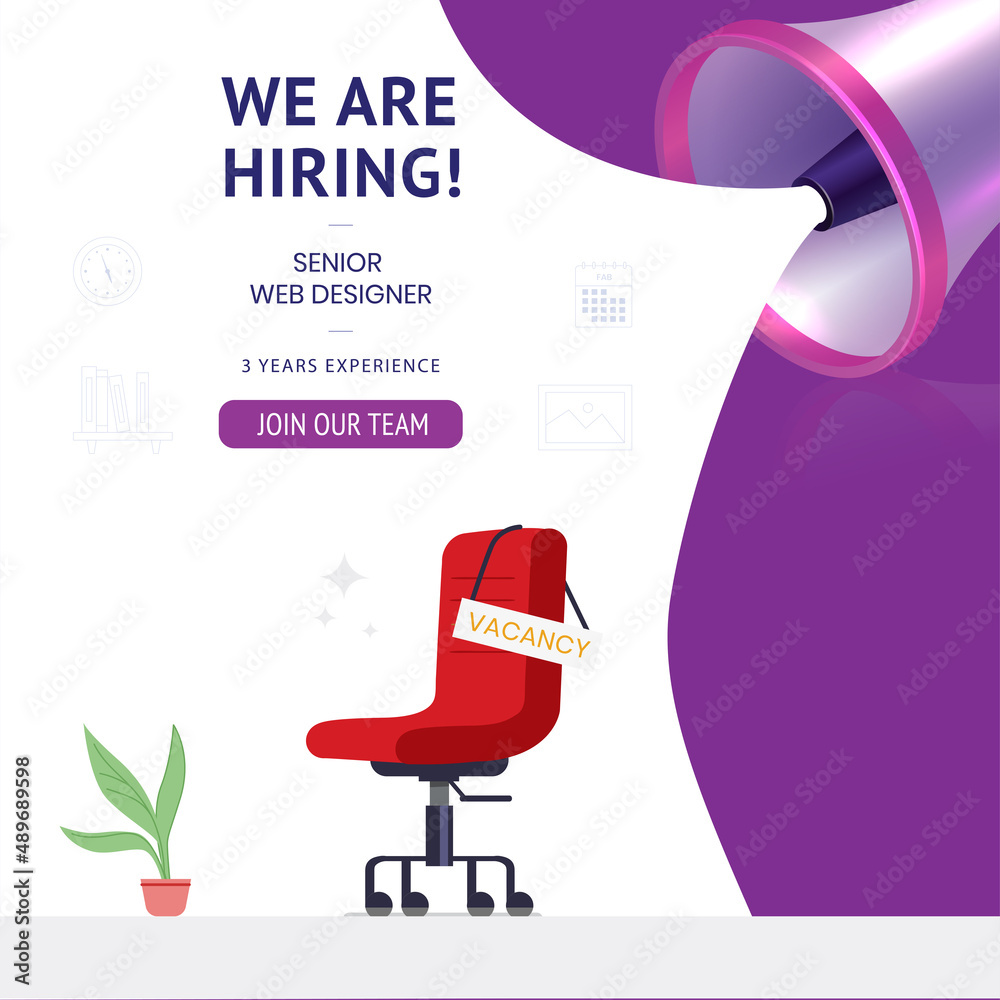 we are hiring and Job vacancy background illustration Stock Vector ...