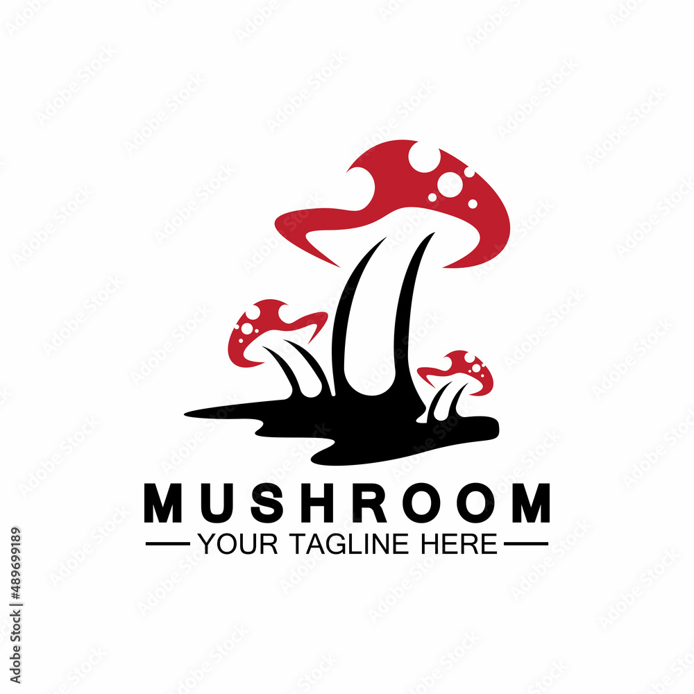 Mushroom Logo Vector Simple & Modern or Agriculture Organic Food Design ...