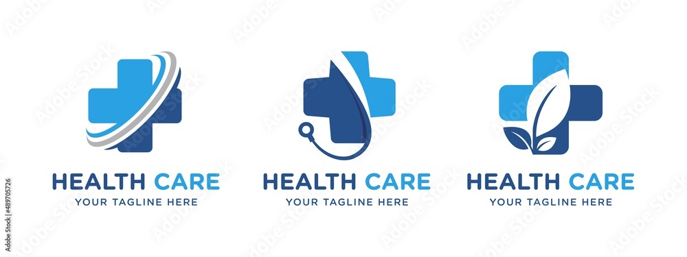 Set of health care Logo design vector illustration Stock Vector | Adobe ...