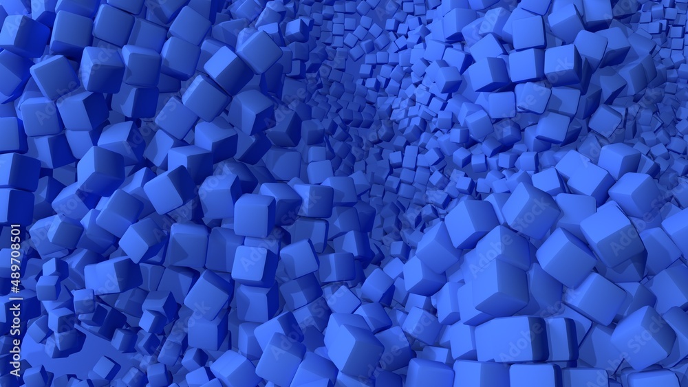 Square blocks abstract geometric shapes 3D render background Stock ...