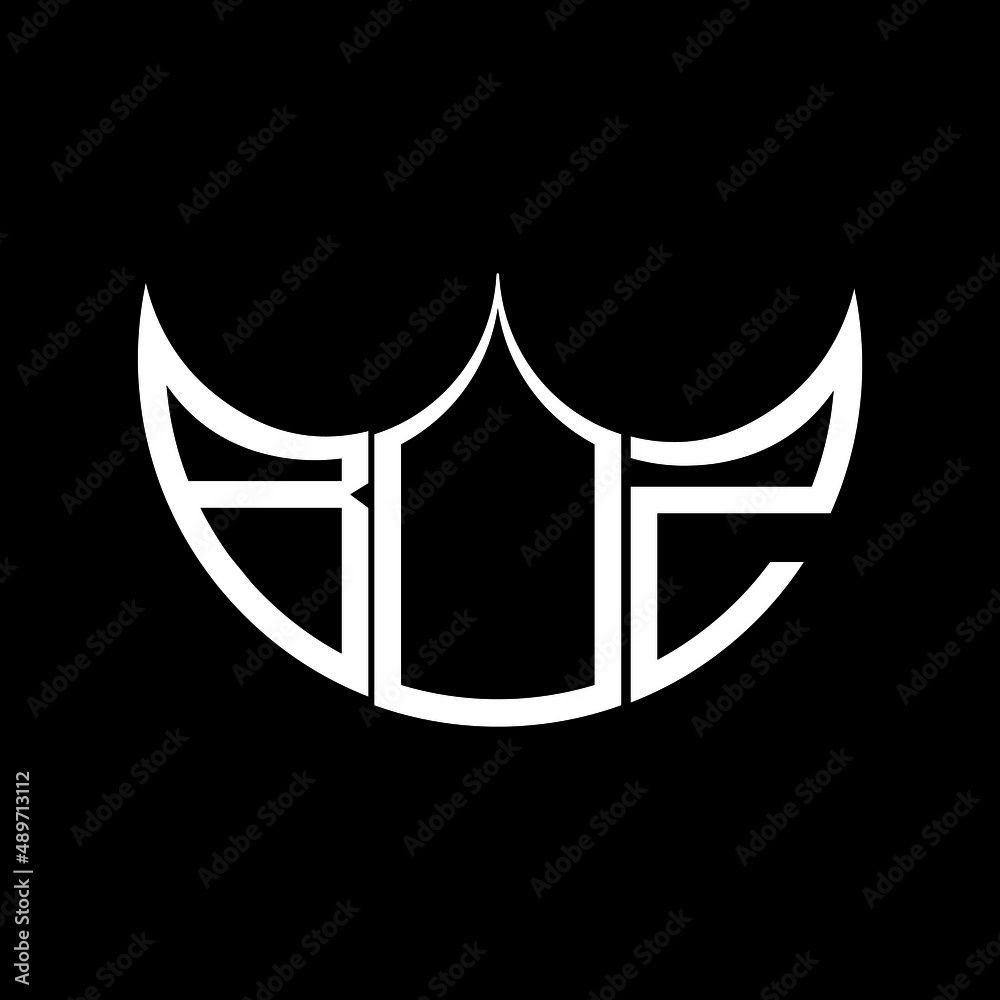BOZ letter logo design on black background. BOZ creative initials ...