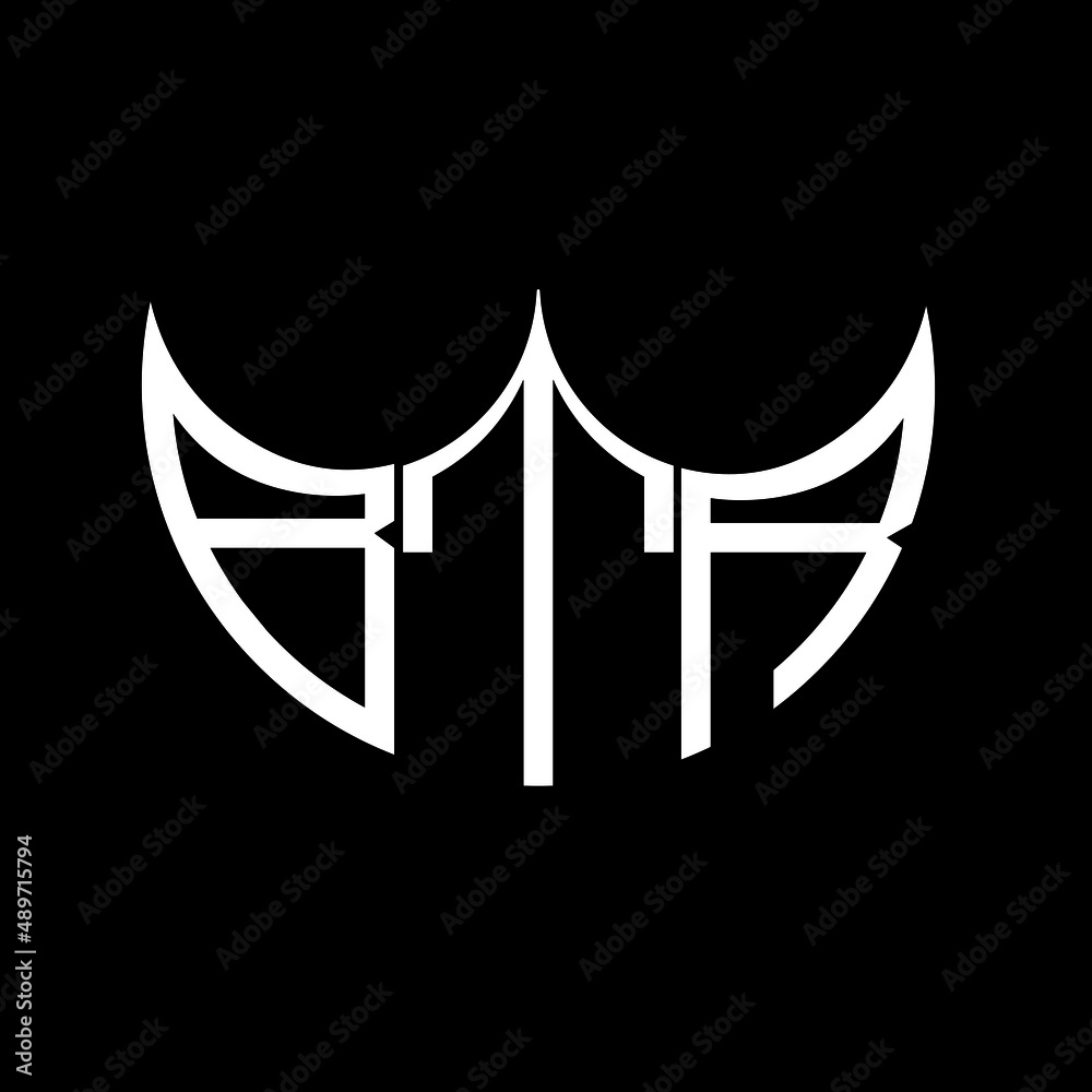 BTR letter logo design on black background. BTR creative initials ...