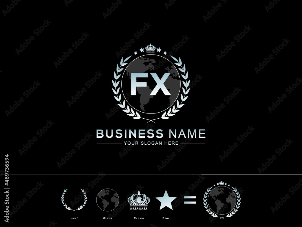 FX Creative Two Letters Logo, Initial fx letter Logo Icon Vector and ...