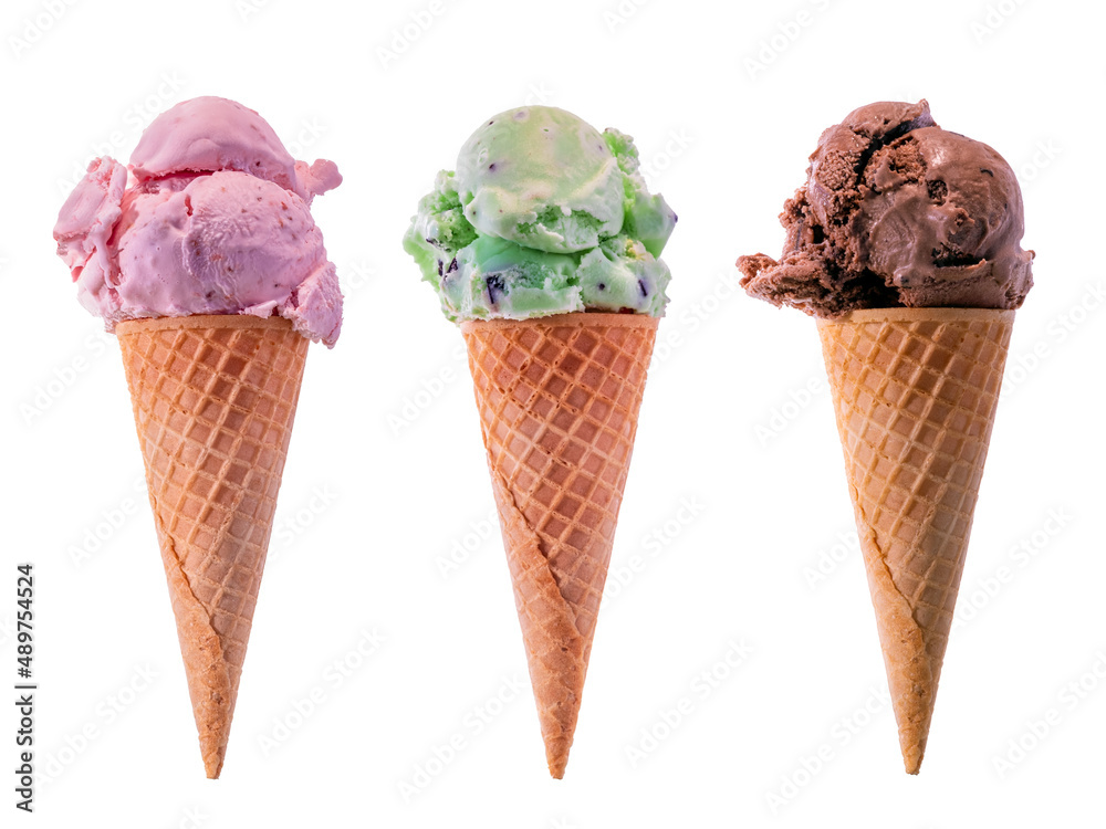 Mint Chocolate Chip Ice Cream Cone