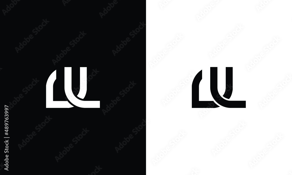 WL logo design template vector minimal design Stock Vector | Adobe Stock