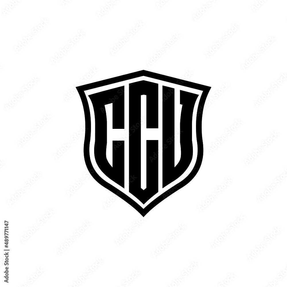 CCU letter logo design with white background in illustrator, vector ...