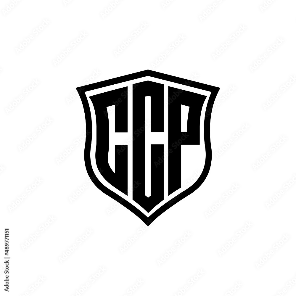 Vecteur Stock CCP letter logo design with white background in ...
