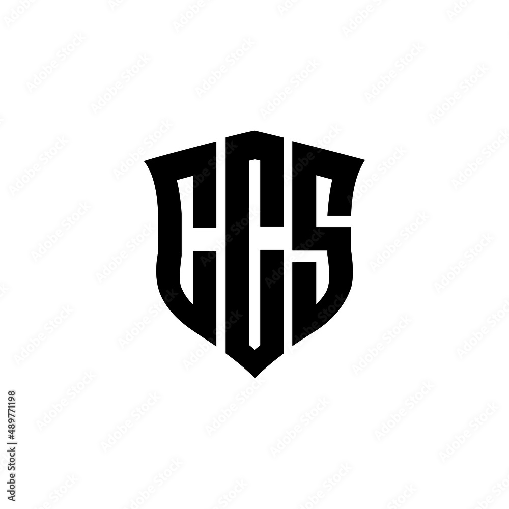 CCS letter logo design with white background in illustrator, vector ...