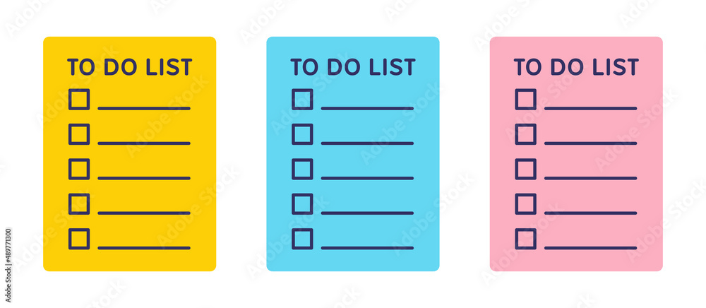 Vetor de To do list paper icon set in graphic design. do Stock | Adobe ...