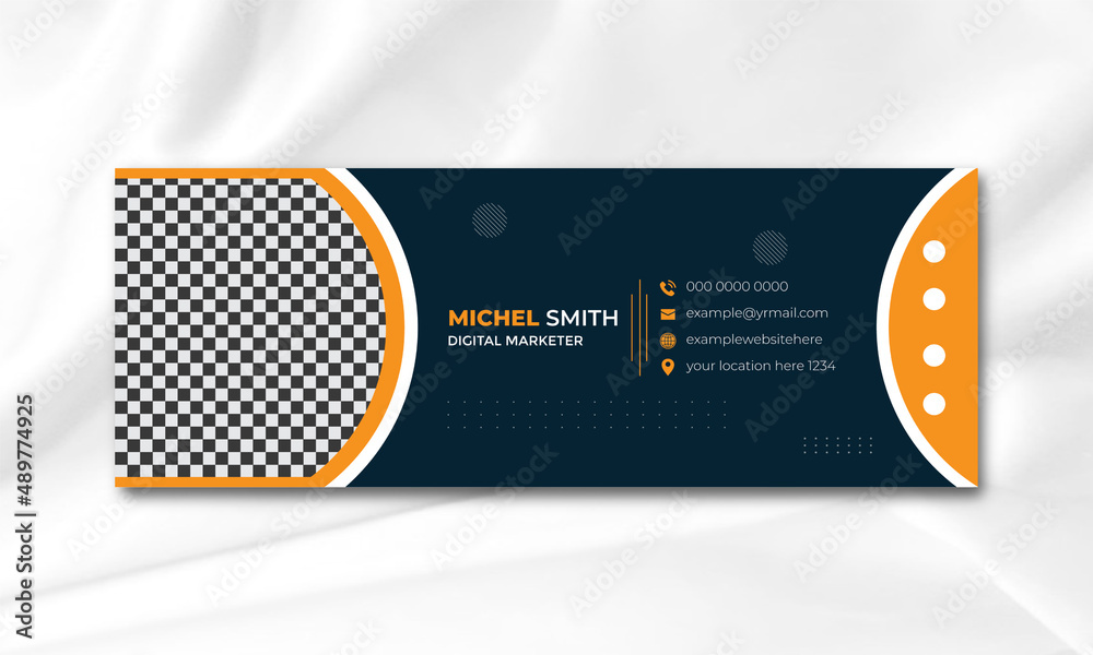 Professional Facebook Cover Email signature or email footer and ...