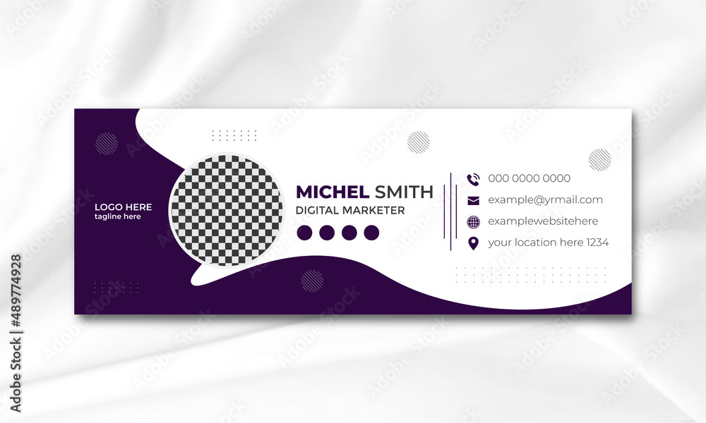 Professional Facebook Cover Email signature or email footer and ...