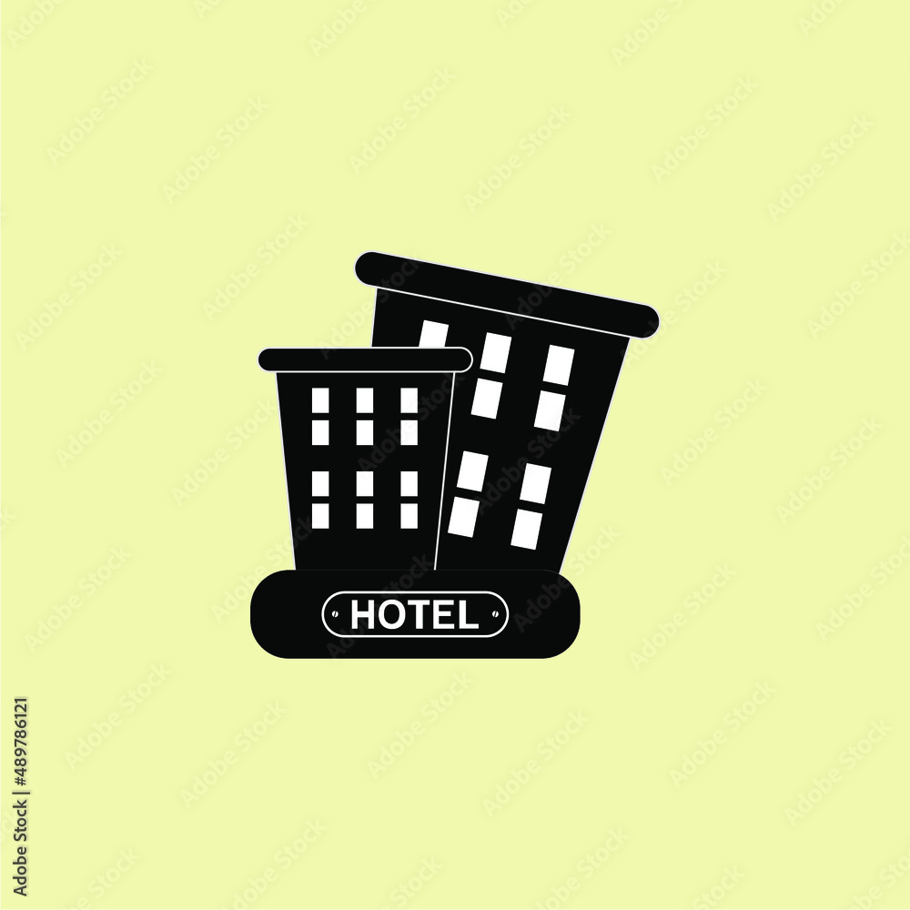 hotel building vector illustration, suitable for icons, templates ...
