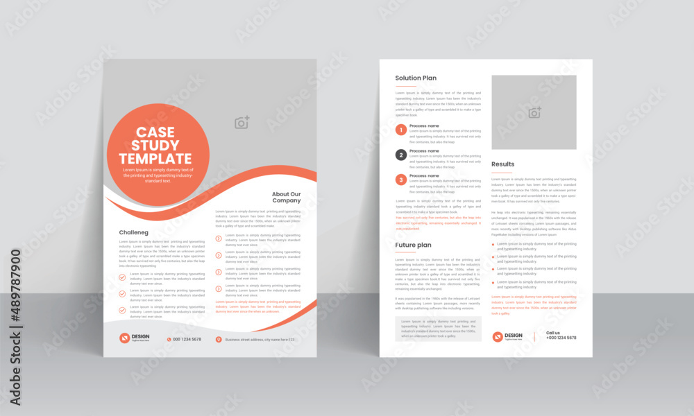 Case study template. Business case study booklet with creative layout ...