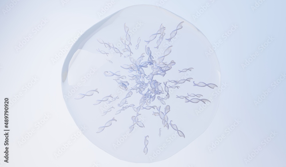 3d Render Helix Complementary Strand Of Dna Of Rna Sequences Genetic Code Or Genome Gene