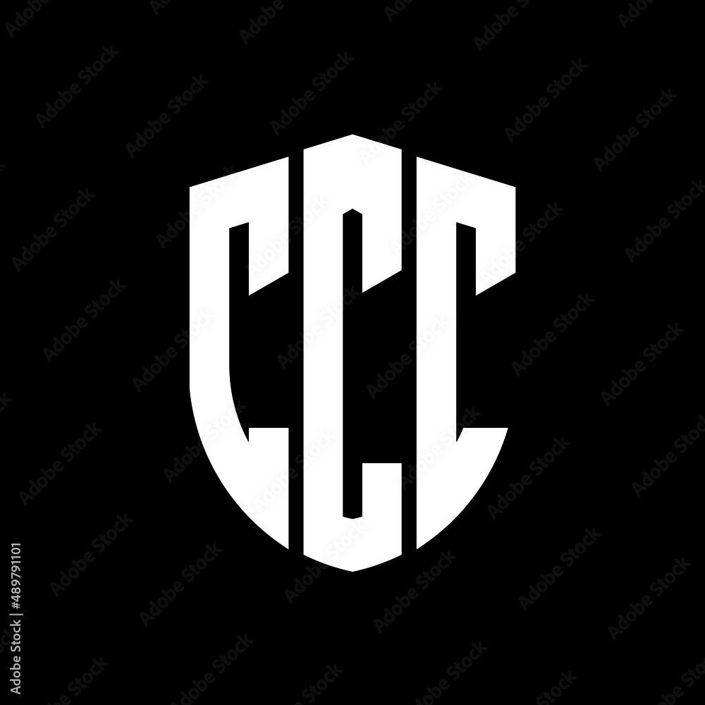 CCC letter logo design. CCC modern letter logo with black background ...