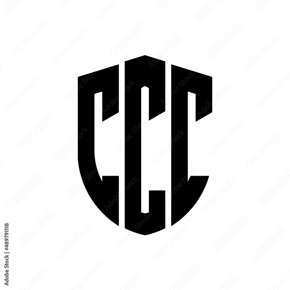 CCC letter logo design. CCC modern letter logo with black background ...