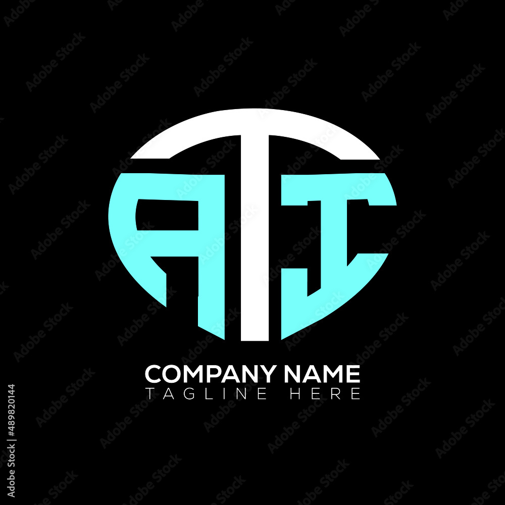 ATI logo monogram isolated on circle element design template, ATI ...