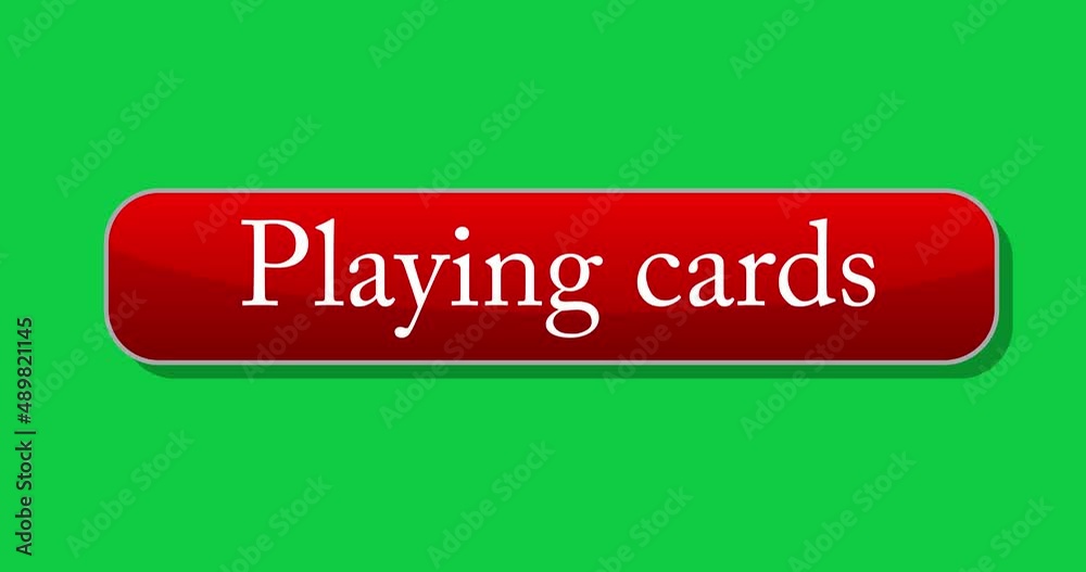 Cursor clicks on Playing cards button. Pointer arrow cursor clicking ...