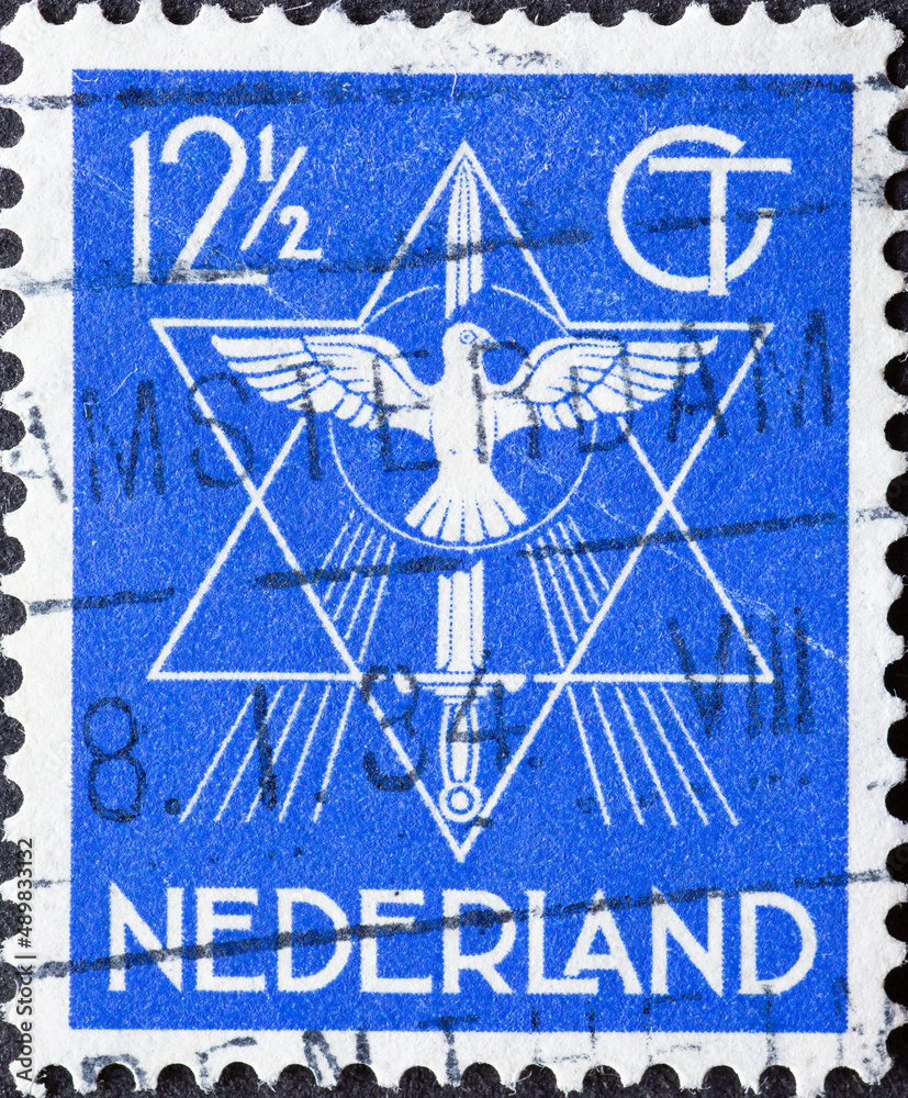 Netherlands - circa 1933: a postage stamp from the Netherlands ...
