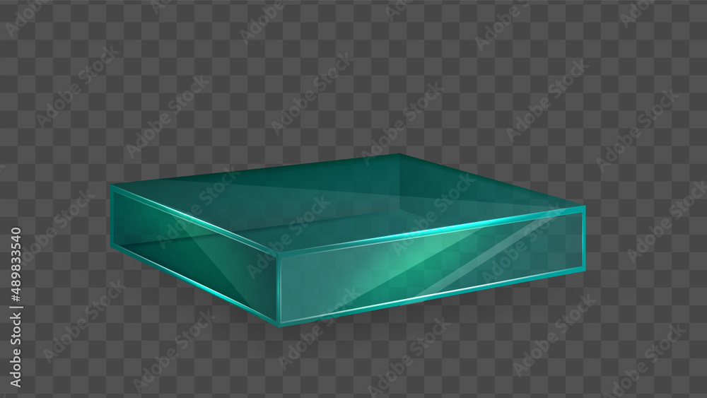 glass podium platform stage. studio presentation glow glass podium ...