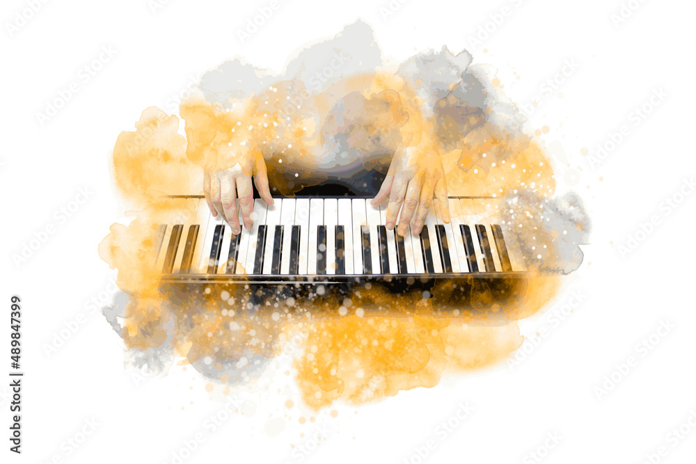 Piano music graphic in vector quality. Stock Vector | Adobe Stock