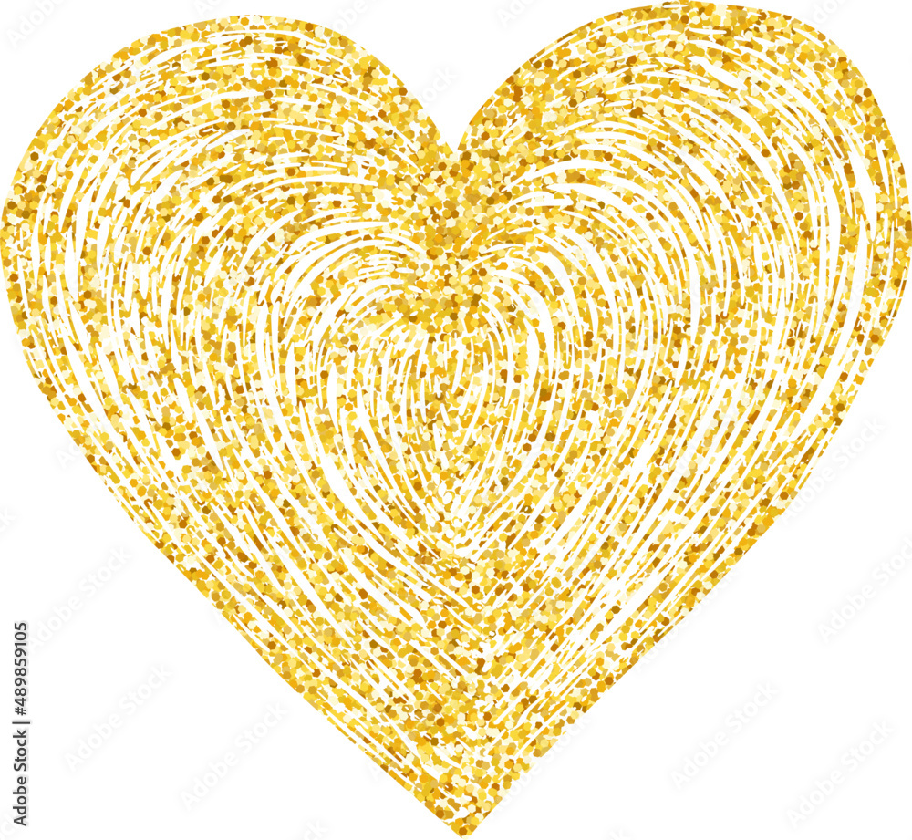 Valentines day heart. Golden glitter heart. Valentines day and love ...