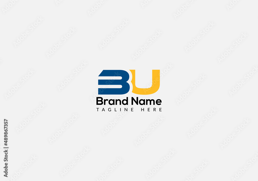 Abstract BU letter modern initial lettermarks logo design Stock Vector ...