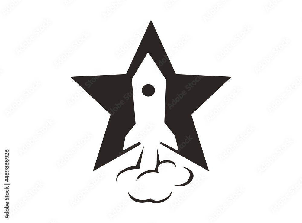 rocket star vector logo image Stock Vector | Adobe Stock