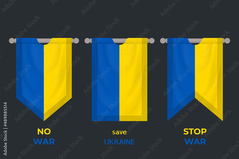 Flag of Ukraine. Pray for Ukraine, Concept Vector Illustration. Stop ...