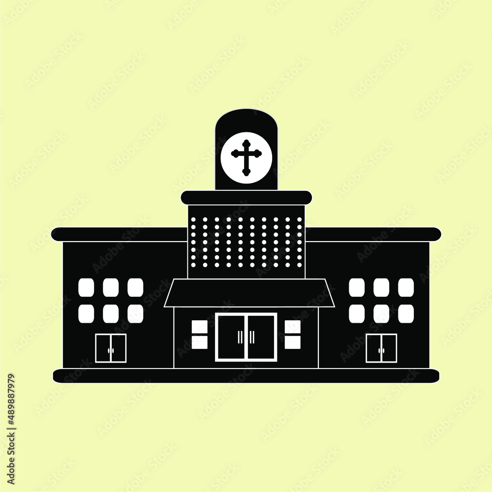 church building vector illustration, perfect for icons, templates ...