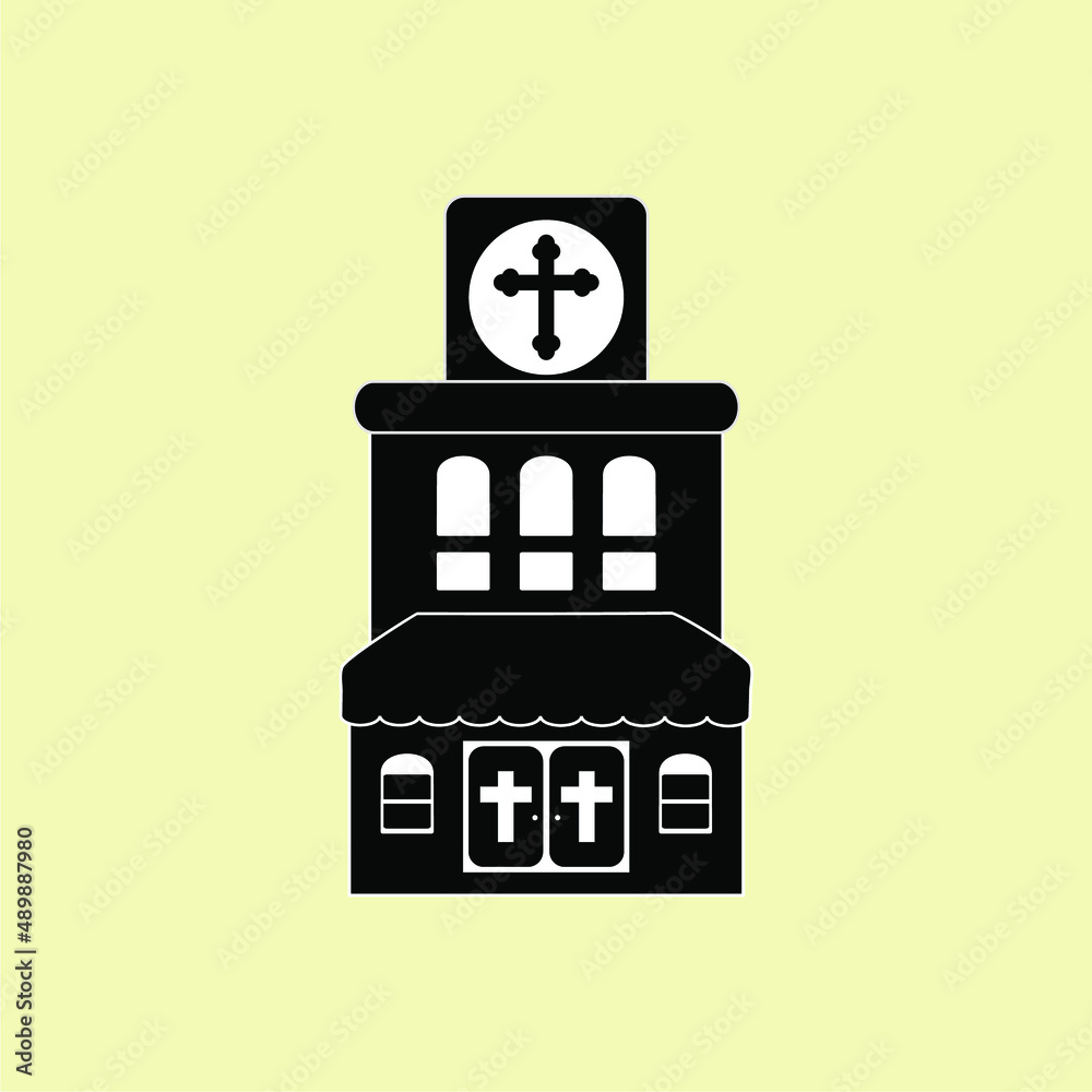 church building vector illustration, perfect for icons, templates ...