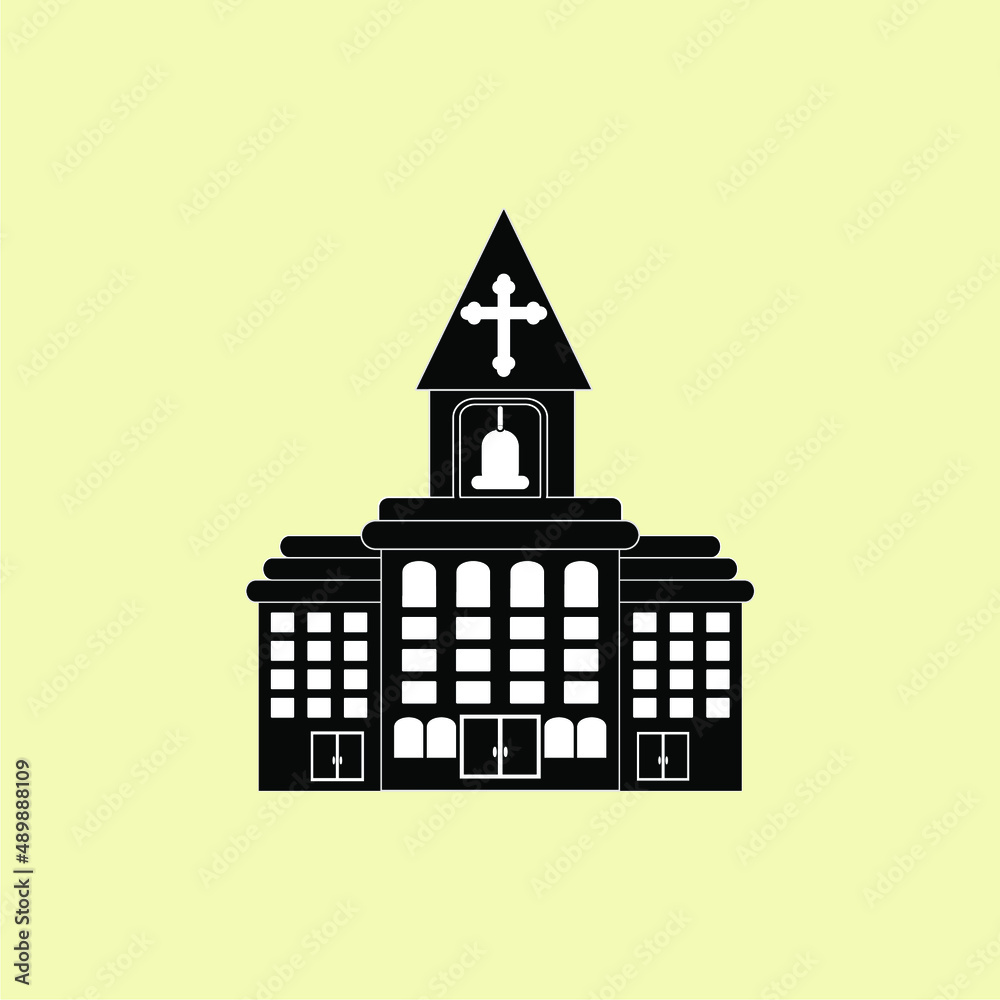 church building vector illustration, perfect for icons, templates ...
