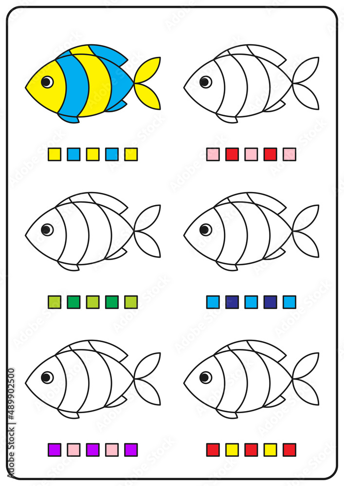 Instructional coloring pages, educational games for children, printable ...