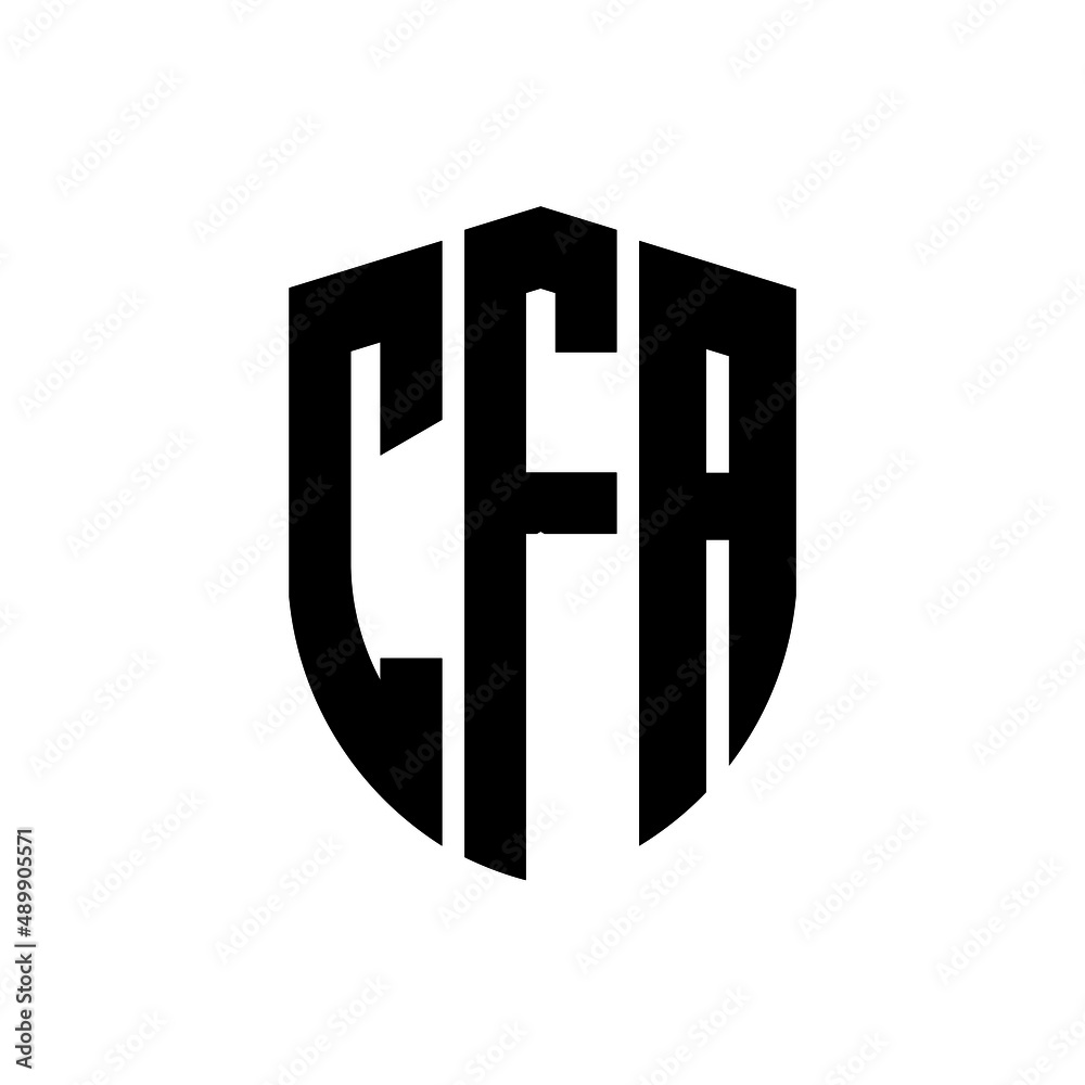 Vecteur Stock CFA letter logo design. CFA modern letter logo with black ...