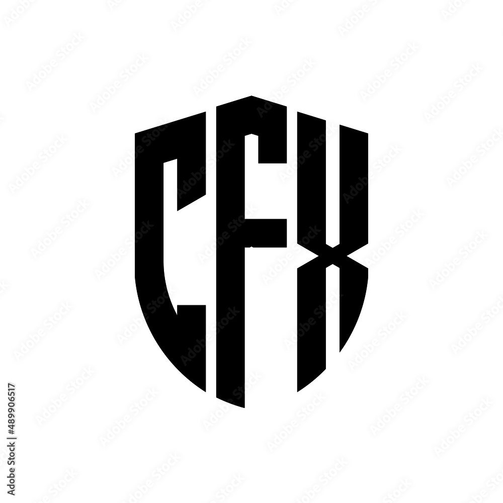 CFX letter logo design. CFX modern letter logo with black background ...