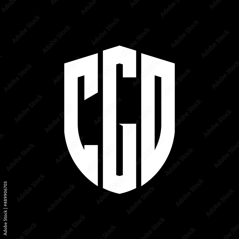 CGD letter logo design. CGD modern letter logo with black background ...