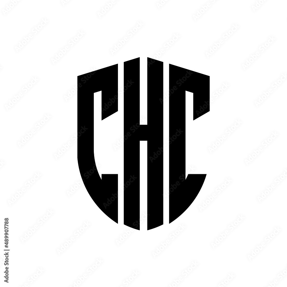 CHC letter logo design. CHC modern letter logo with black background ...