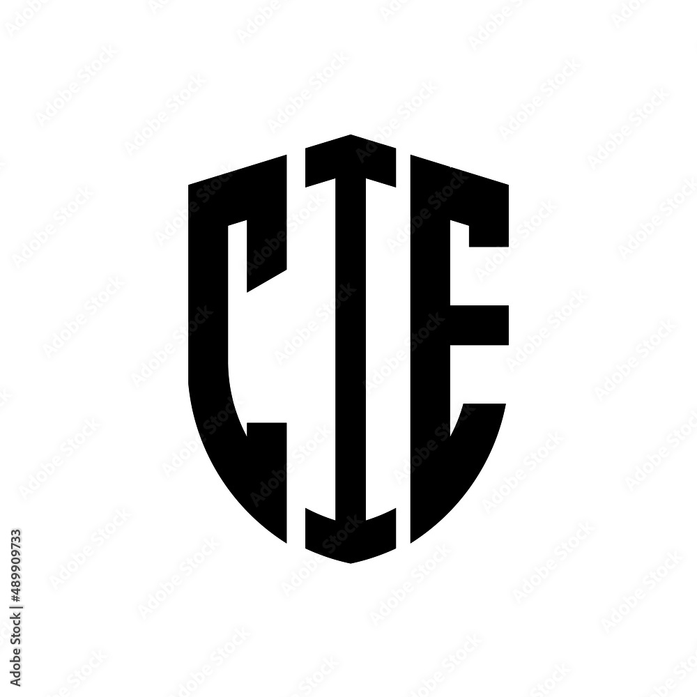 CIE letter logo design. CIE modern letter logo with black background ...
