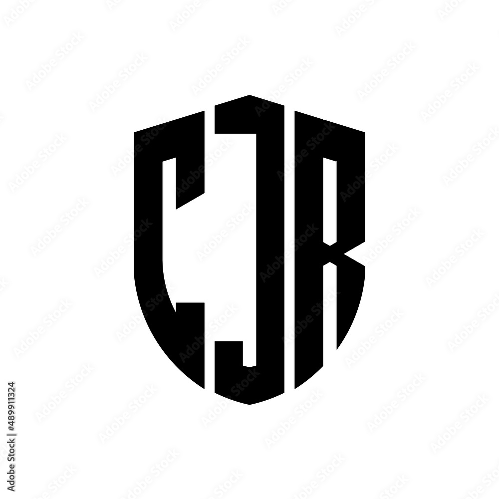 CJR letter logo design. CJR modern letter logo with black background ...