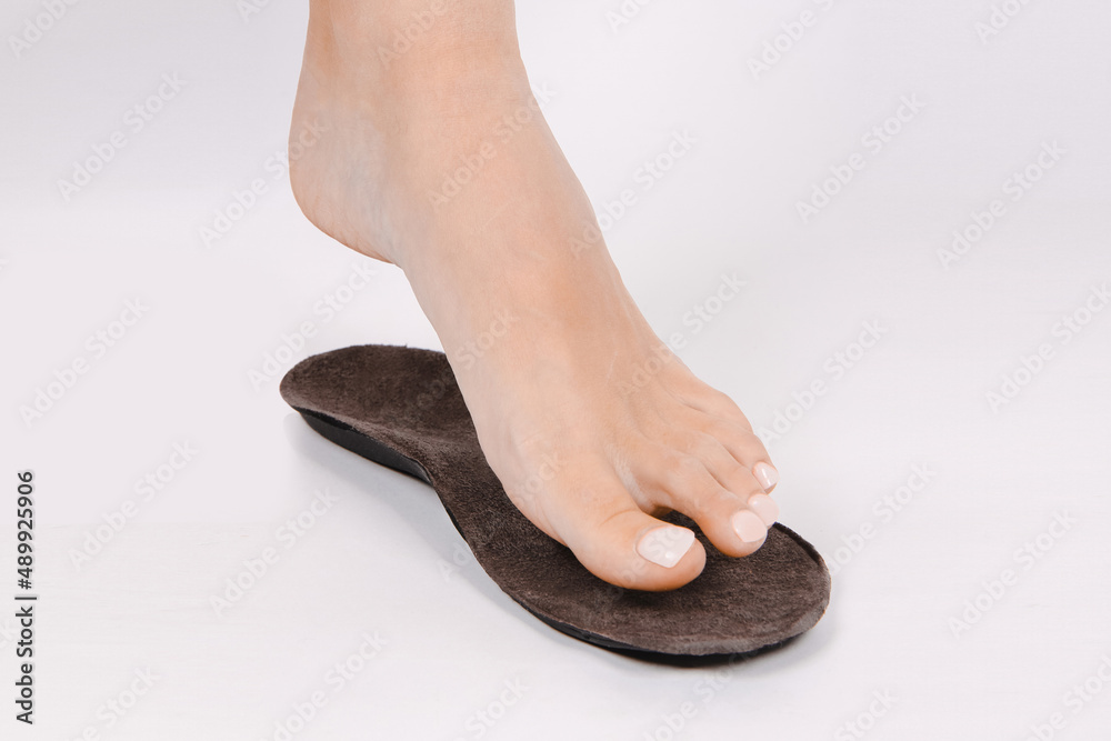 Medical insoles. Isolated orthopedic insoles on a white background ...
