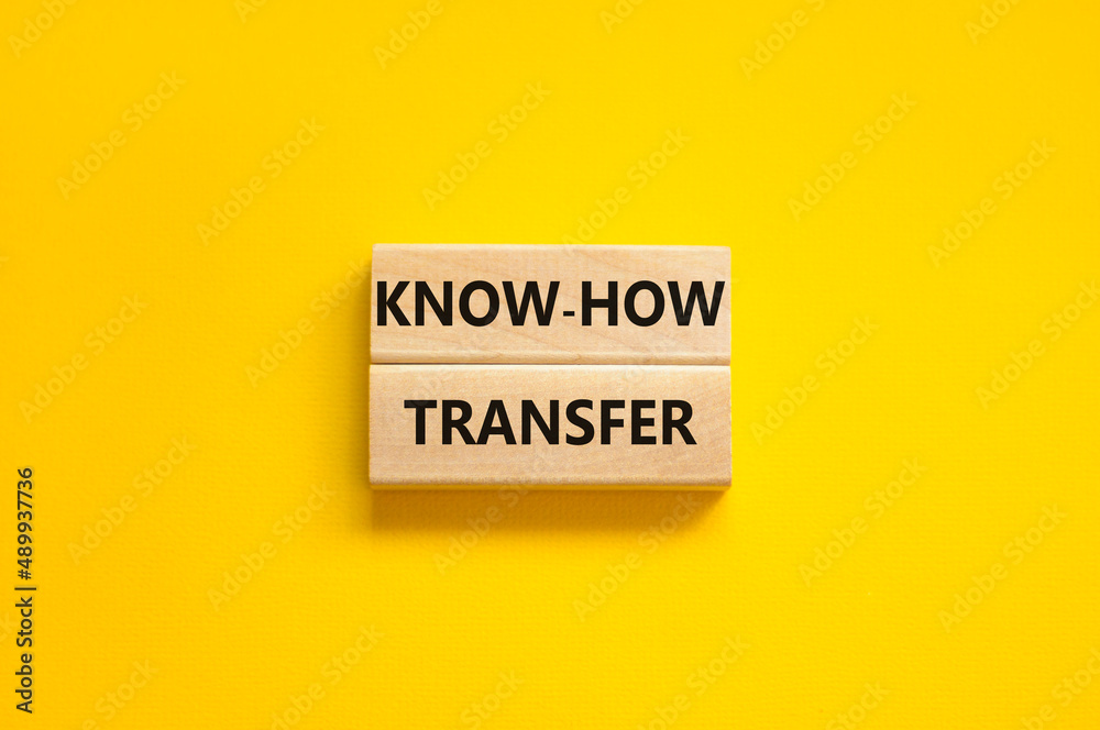 Know-how transfer symbol. Concept words Know-how transfer on wooden ...