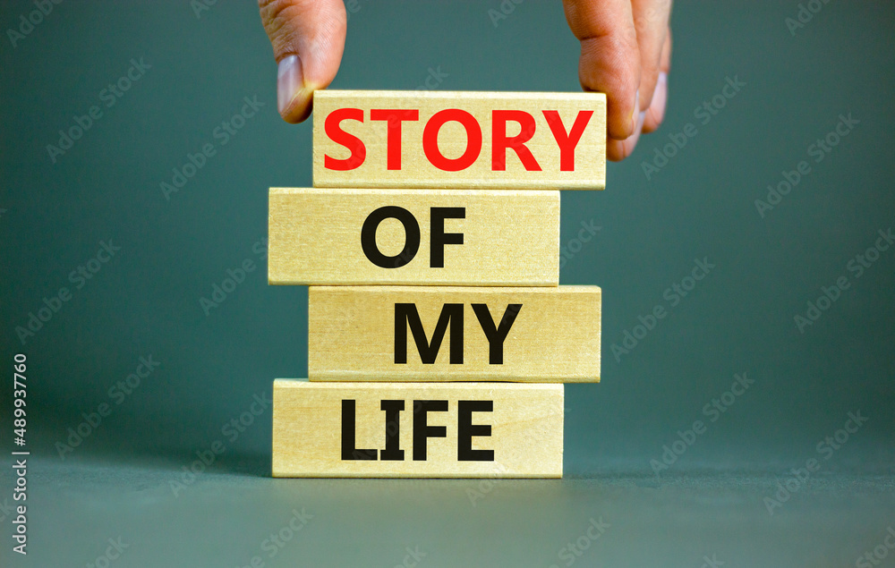 Story of my life and storytelling symbol. Concept words Story of my ...