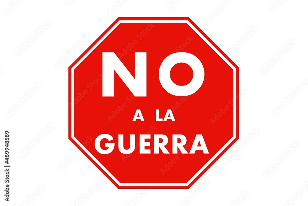 No la guerra en señal de stop Stock Illustration | Adobe Stock