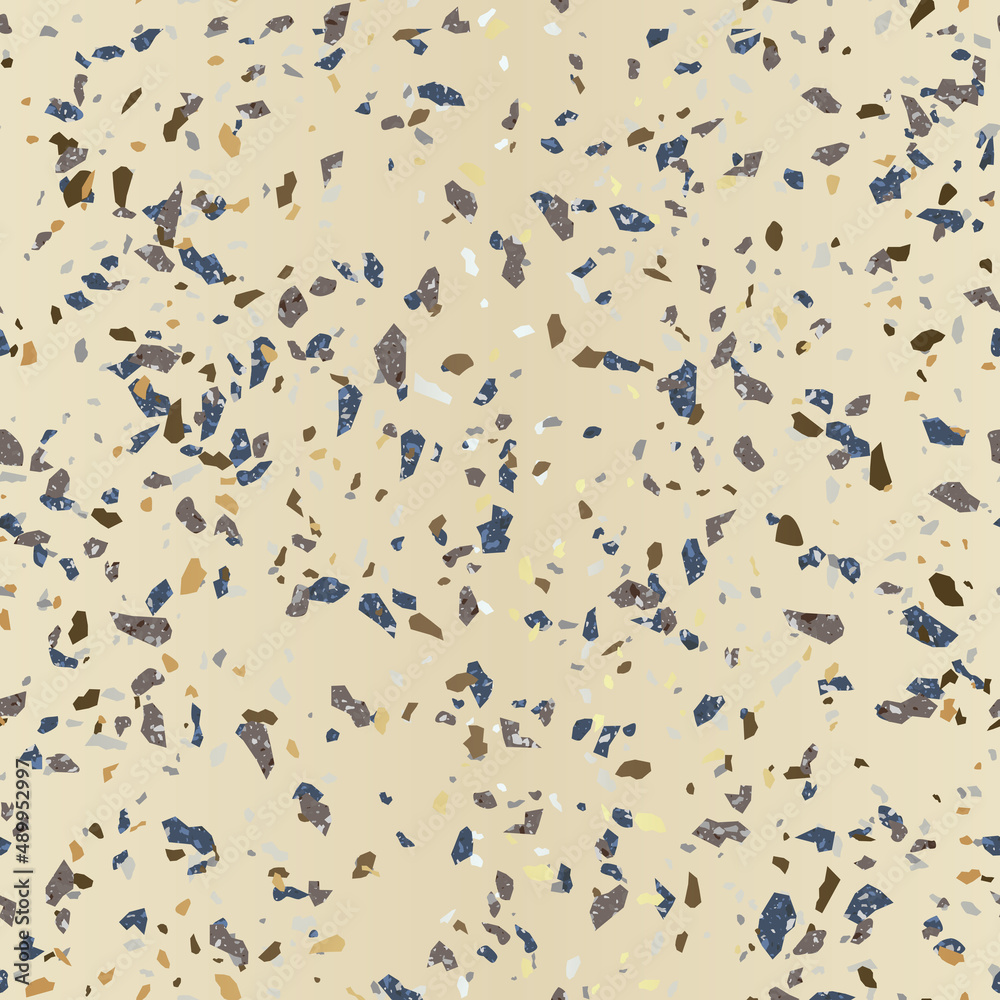 Beige Rock Terrazzo Stone Texture Seamless Pattern Design Stock Vector ...