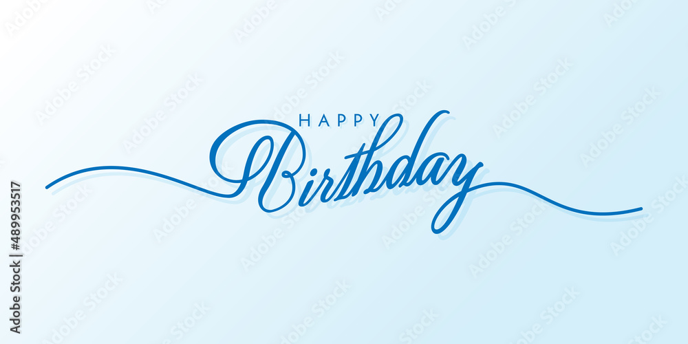 happy birtday. letter script banner Stock Vector | Adobe Stock