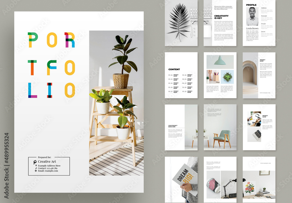 Minimal Portfolio Stock Template | Adobe Stock