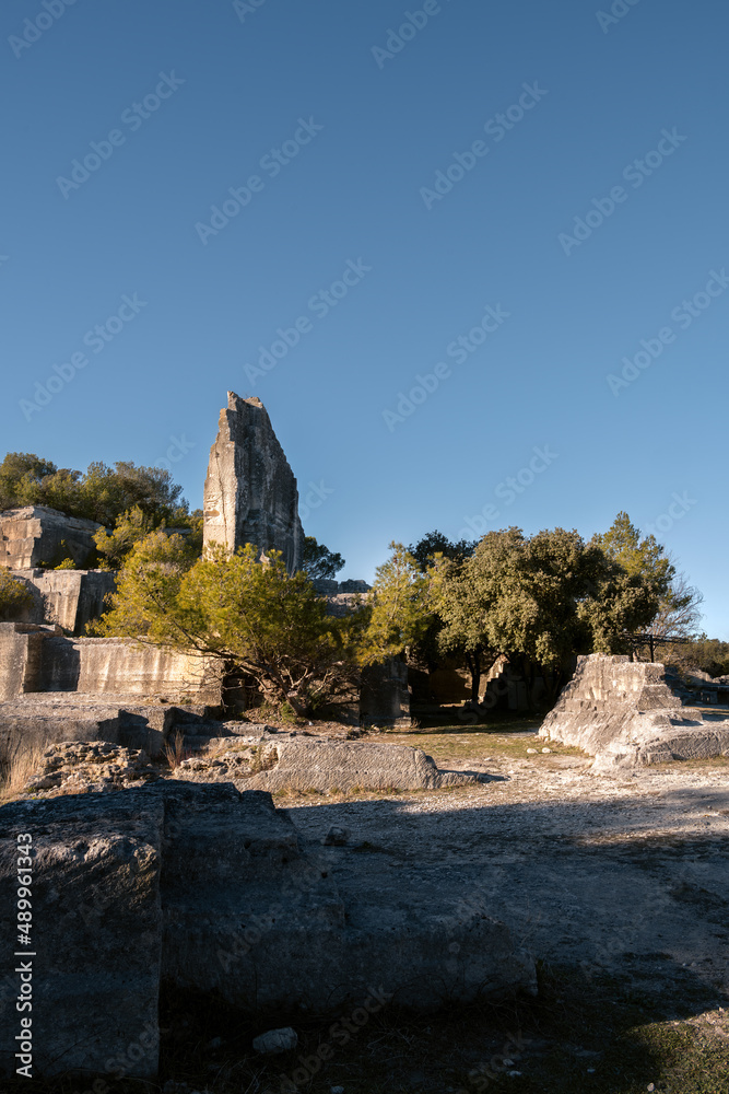 Disused quarry Du Bon Temps in Junas, Gard, South of France. This ...