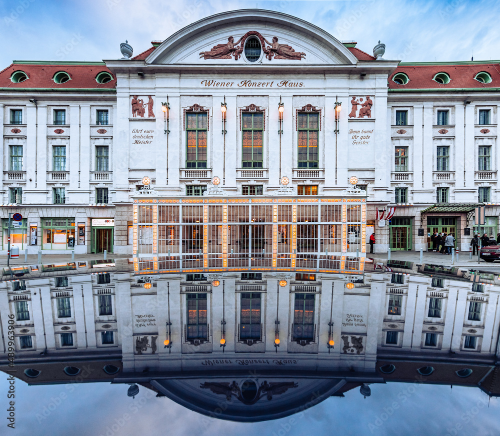 Vienna, Austria: Wiener Konzerthaus, a concert hall facade opened in ...
